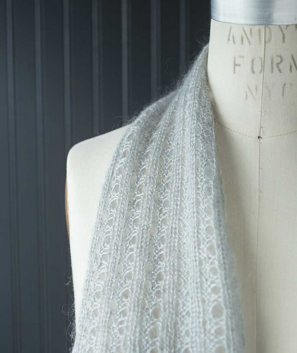 Ravelry: Lacy Ribbed Scarf pattern by Churchmouse Yarns and Teas