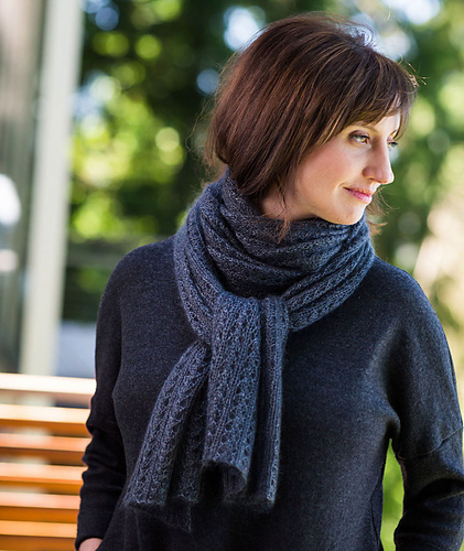 Ravelry: Ribbed Lace Scarf pattern by Churchmouse Yarns and Teas