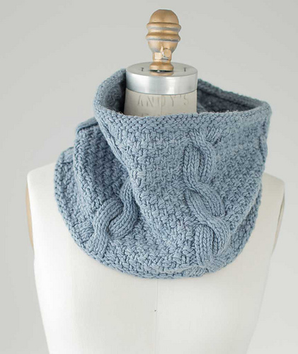 Ravelry: Cabled Moss Stitch Cowl pattern by Churchmouse Yarns and Teas
