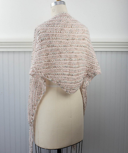 Ravelry: Easy Three-Yarn Striped Triangle Scarf pattern by Churchmouse ...