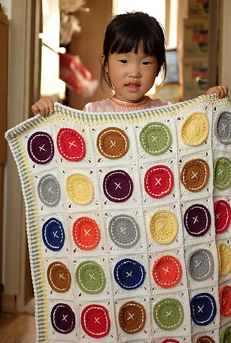 Ravelry: Bright as a Button Blanket pattern by Susan Carlson
