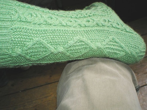Ravelry: Aran Clog Socks pattern by Lorraine Ehrlinger