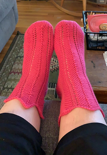 Ravelry: Crocus Lace Socks pattern by Geanie Ollman