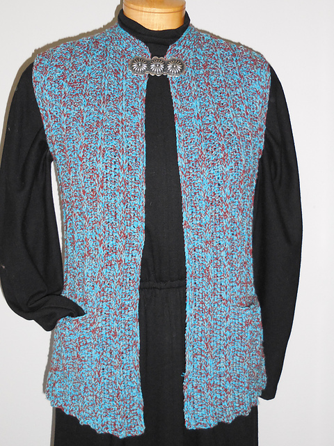 Ravelry: Mandarin Collar Vest pattern by Judy Cross