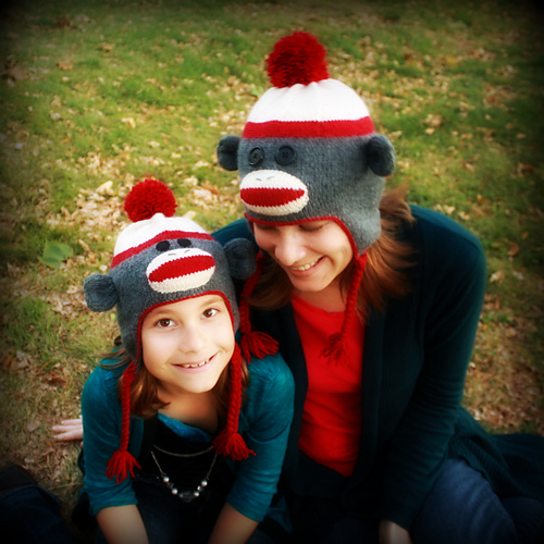 Ravelry: Sock Monkey Ear Flap Hats for the Whole Family pattern by ...