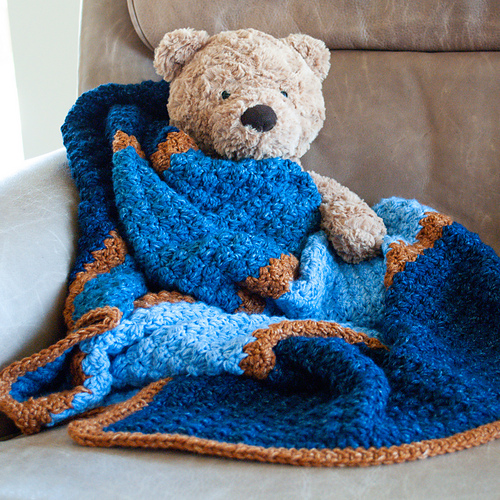 Ravelry: Shades of Blue Baby Blanket pattern by Suzanne Carlson