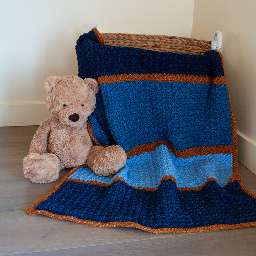 Ravelry: Shades of Blue Baby Blanket pattern by Suzanne Carlson