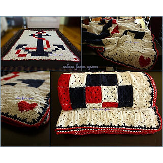 Ravelry: colorsfromspace's Anchor pixel granny square afghan