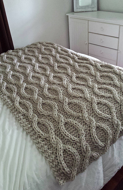 Ravelry: Infinity Cable Knit Blanket pattern by Allison Huddleston