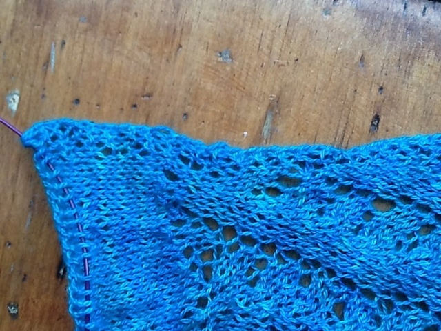 Ravelry: PetiteTannante's Shattered Sun Shawl Store Display