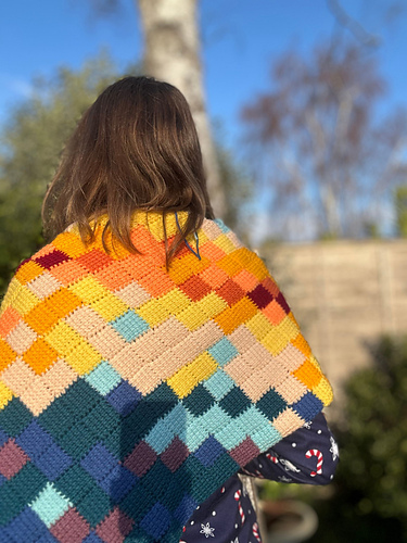 Ravelry: Tunisian Entrelac Temperature Shawl pattern by Concrete Gems