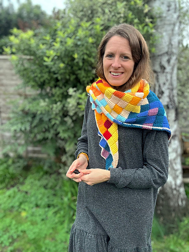 Ravelry: Tunisian Entrelac Temperature Shawl pattern by Concrete Gems