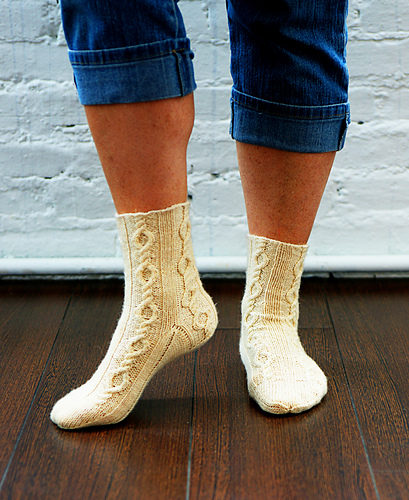 Ravelry: Classic Cabled Sock pattern by Kate Atherley