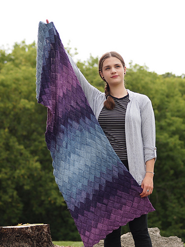 Ravelry: Entrelac Stole pattern by Katie Doyle (Sour Krot Designs)