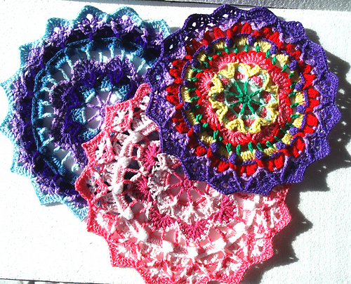 Ravelry: Floral Fantasy Mandala pattern by Augenia (Jenny) Lawson
