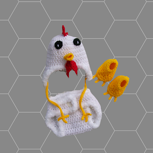 Ravelry: chicken booties & hat, #5 pattern by DWC