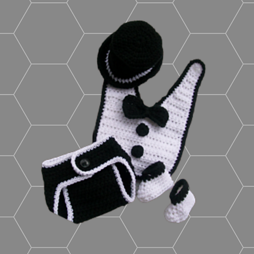 Ravelry: black and white tux, #32 pattern by DWC