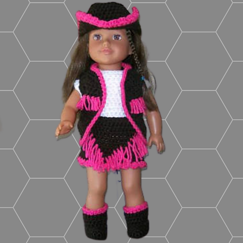 Ravelry: 18" doll cowboy outfit, #101 pattern by DWC