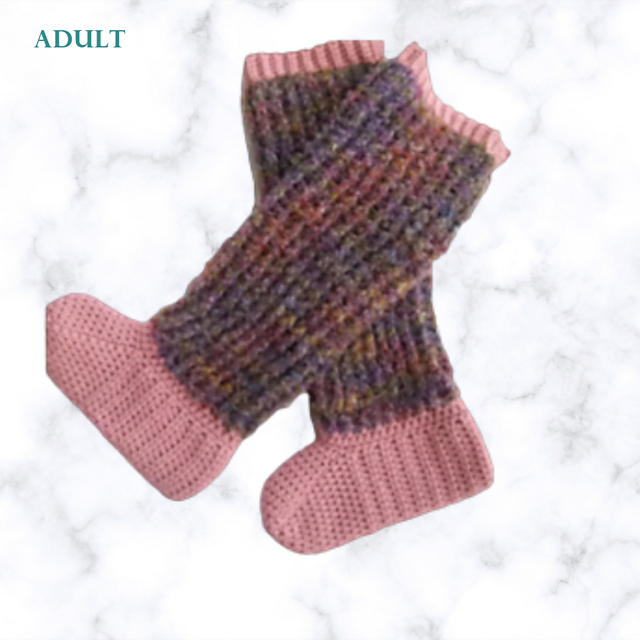 Ravelry: fuzzy slipper socks, #55 pattern by DWC