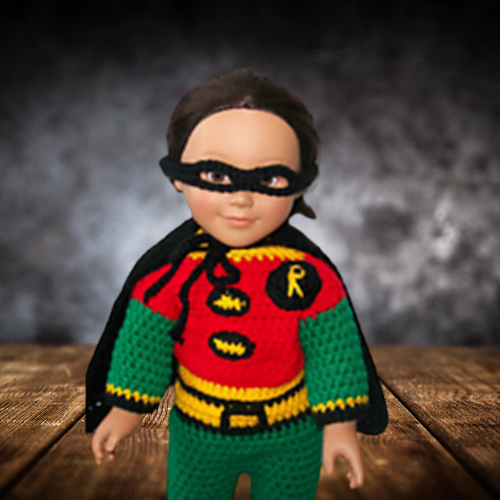 Ravelry: Superhero Robin Doll Costume, #107 pattern by DWC