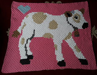 Ravelry: Boy Baby Cow Calf Love Afghan pattern by Allyssabeth's Crochet