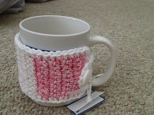 Ravelry: Awareness Mug Hugger pattern by Shelley Moore