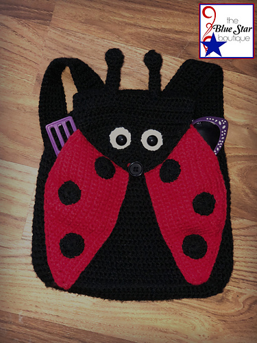 Ravelry: Lady Bug Backpack pattern by Shelley Moore