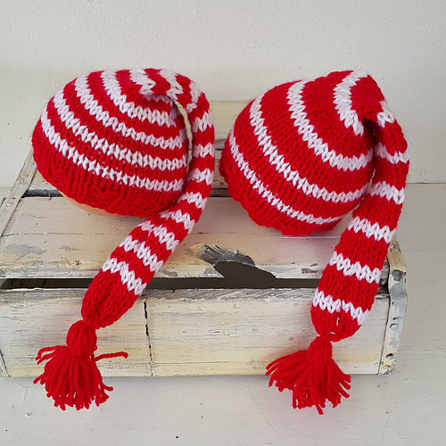 Ravelry: Striped Pixie Elf hat CS10 pattern by Crafty Stuff Baby Knits