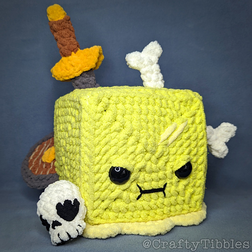 Ravelry: Gelatinous Cube *Updated 2024* pattern by CraftyTibbles