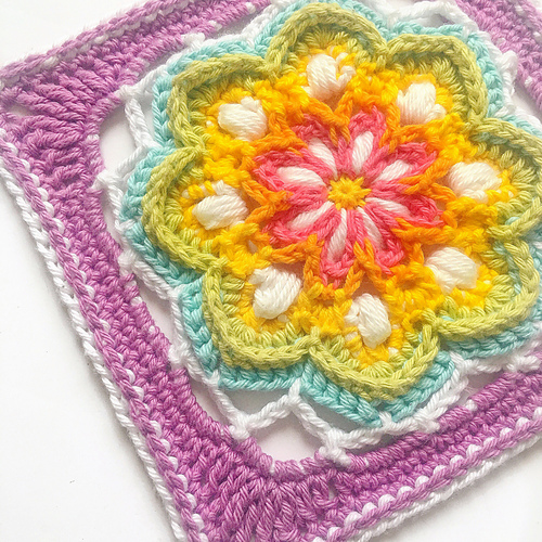 Ravelry: Vintage Rainbow Square pattern by Crafty CC