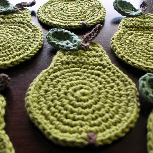 Ravelry: Pear Coaster pattern by Michele Ewing