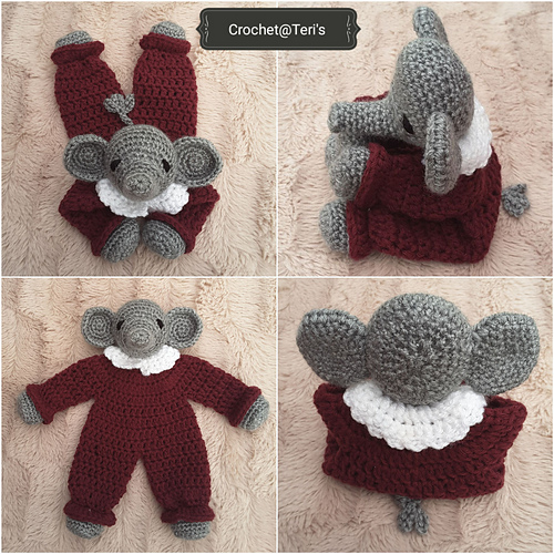 Ravelry: Elephant in Pyjamas Lovey pattern by Crochet at Teri's