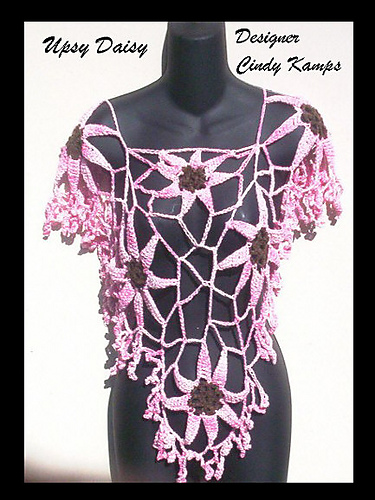 Ravelry: Upsy Daisy Poncho pattern by Cindy Kamps