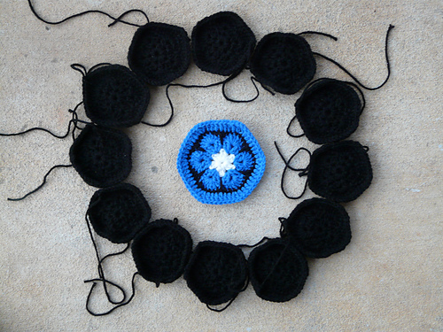 Ravelry: crochetbug13's African Flower soccer ball in Duke Blue