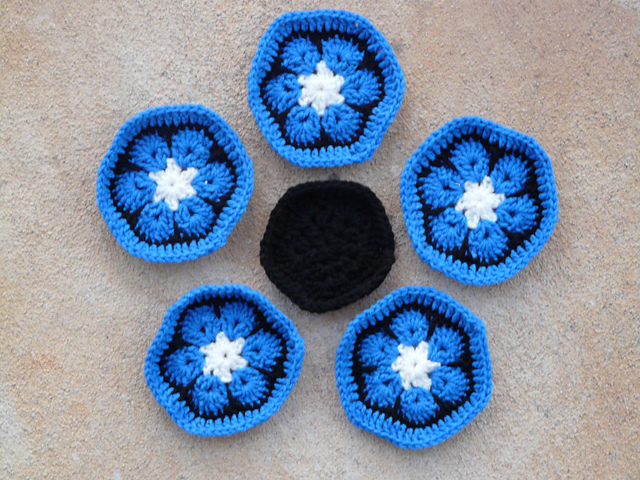 Ravelry: crochetbug13's African Flower soccer ball in Duke Blue