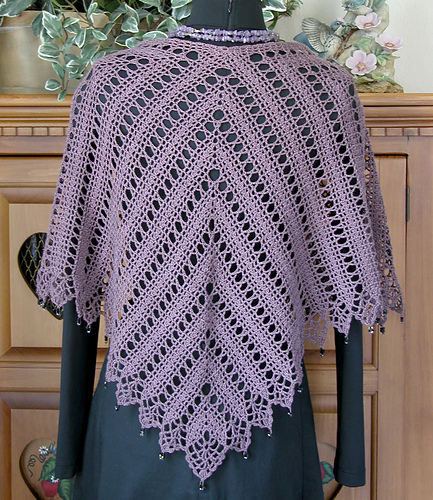 Ravelry: Beaded Elegance Shawl #1 pattern by Kathryn A. Clark