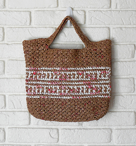 Ravelry: Striped Plarn Reversible Tote pattern by Kathryn A. Clark