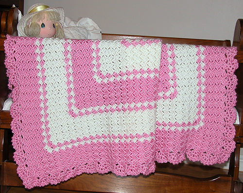 Ravelry: Pink Diamond Baby Afghan pattern by Kathryn A. Clark