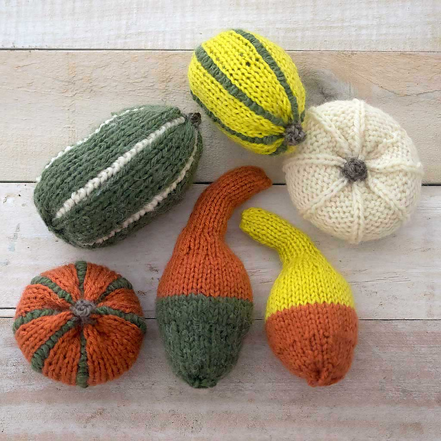 Ravelry: Knit Decorative Gourds pattern by Gina Michele
