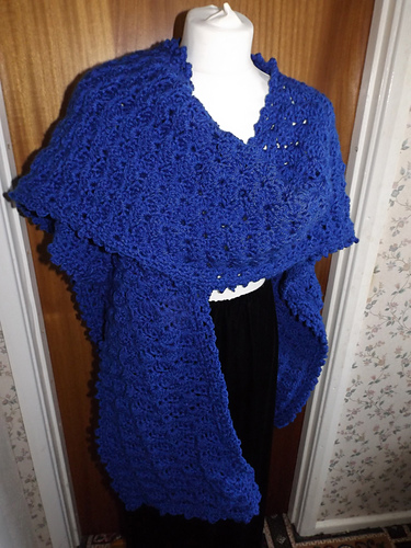 Ravelry: No 5 Chunky Shell Wrap pattern by Tracey Ann Shears