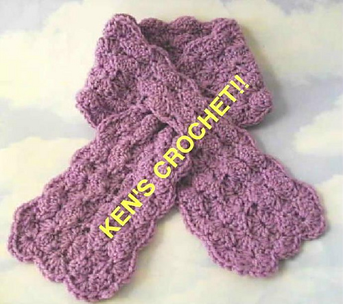 Ravelry: Shell Stitch Keyhole Scarf pattern by Ken Jones-CrochetGuy