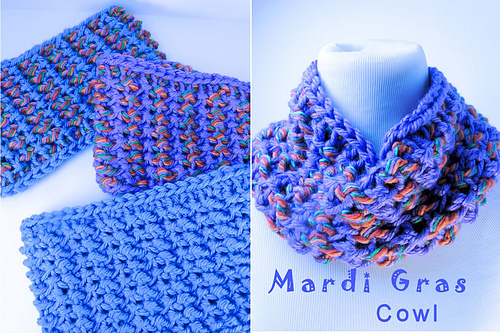 Ravelry: Mardi Gras Cowl pattern by Kim Guzman