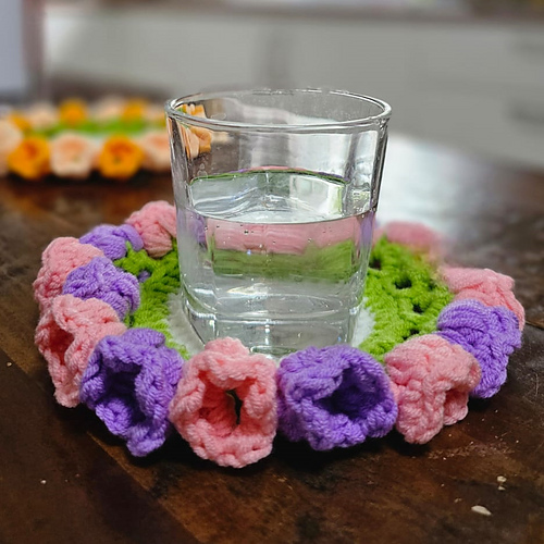 Ravelry: Flower Bouquet Coaster pattern by Crochet Musings