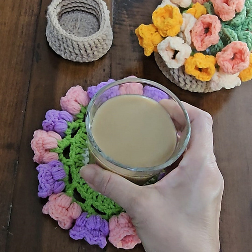 Ravelry: Flower Bouquet Coaster pattern by Crochet Musings
