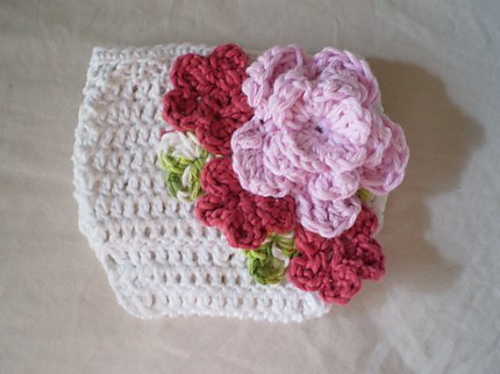 Ravelry: Flower diaper cover and headband pattern by Crochetmylove designs