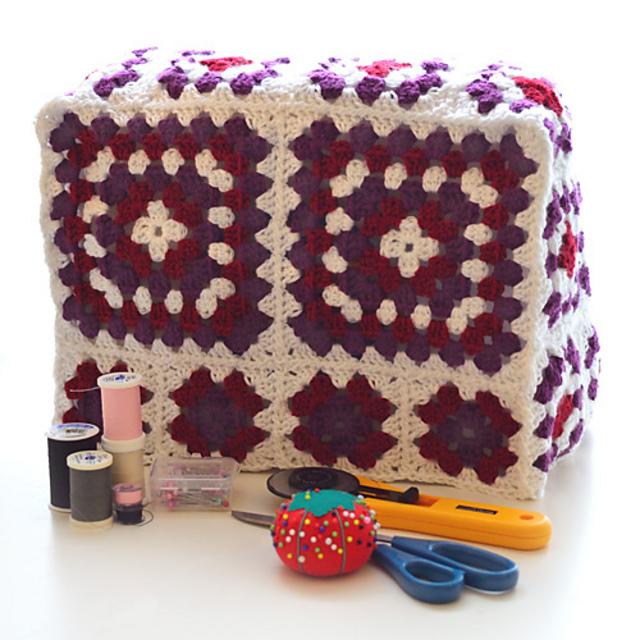 Ravelry: Granny Square Sewing Machine Cover pattern by Rachel Choi