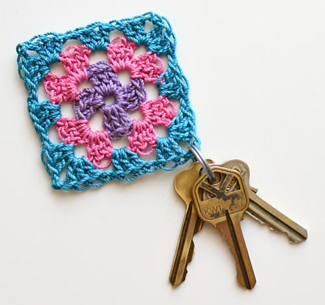 Ravelry: Granny Square Key Chain pattern by Rachel Choi
