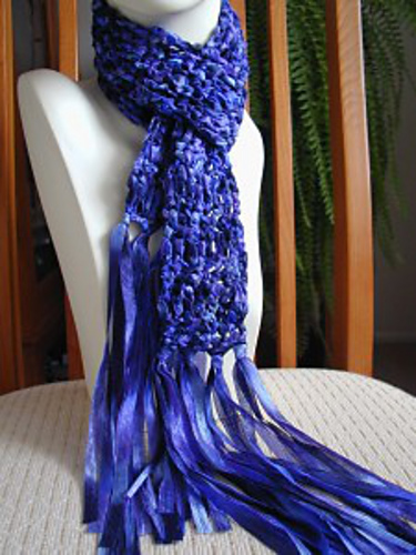 Ravelry: One Ball Ribbon Scarf pattern by Robin Beers