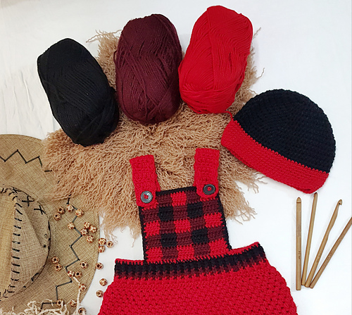 Ravelry: Berry gingham romper pattern by Meera radhakrishnan