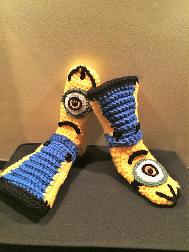 Ravelry: Minion Booties for Children pattern by CroJennifer